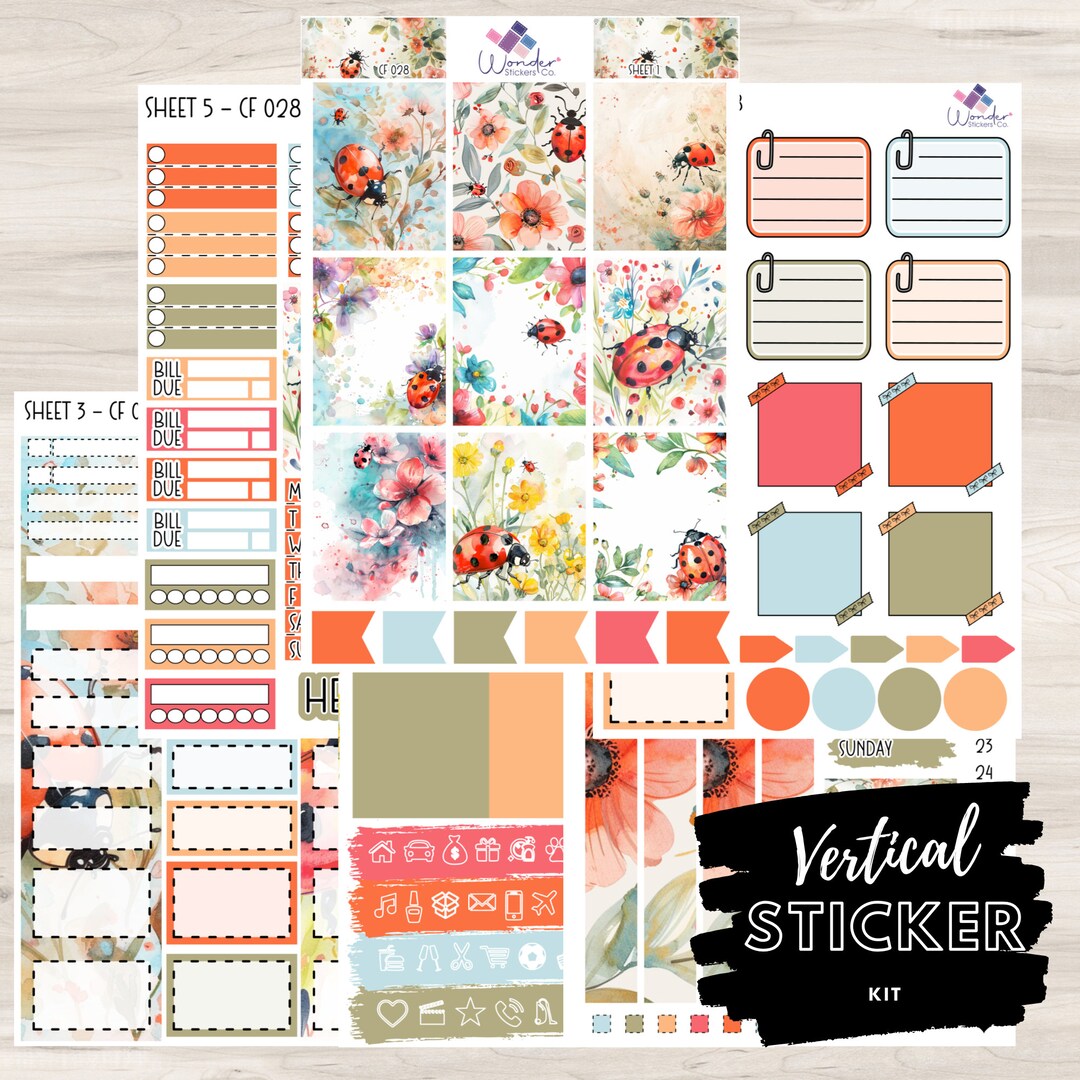 Vertical Sticker Kit CF 028 - Etsy