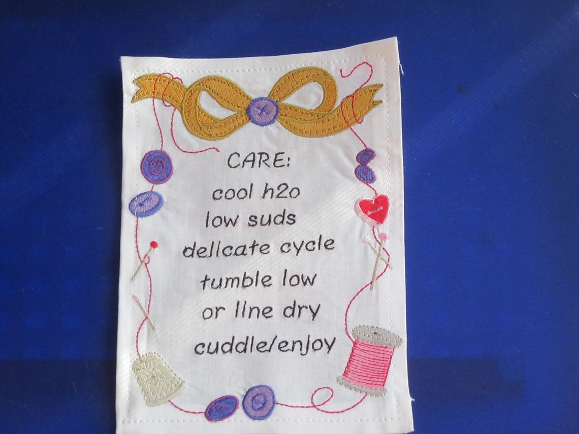 Custom Personalized Embroidered Quilt Label - Etsy