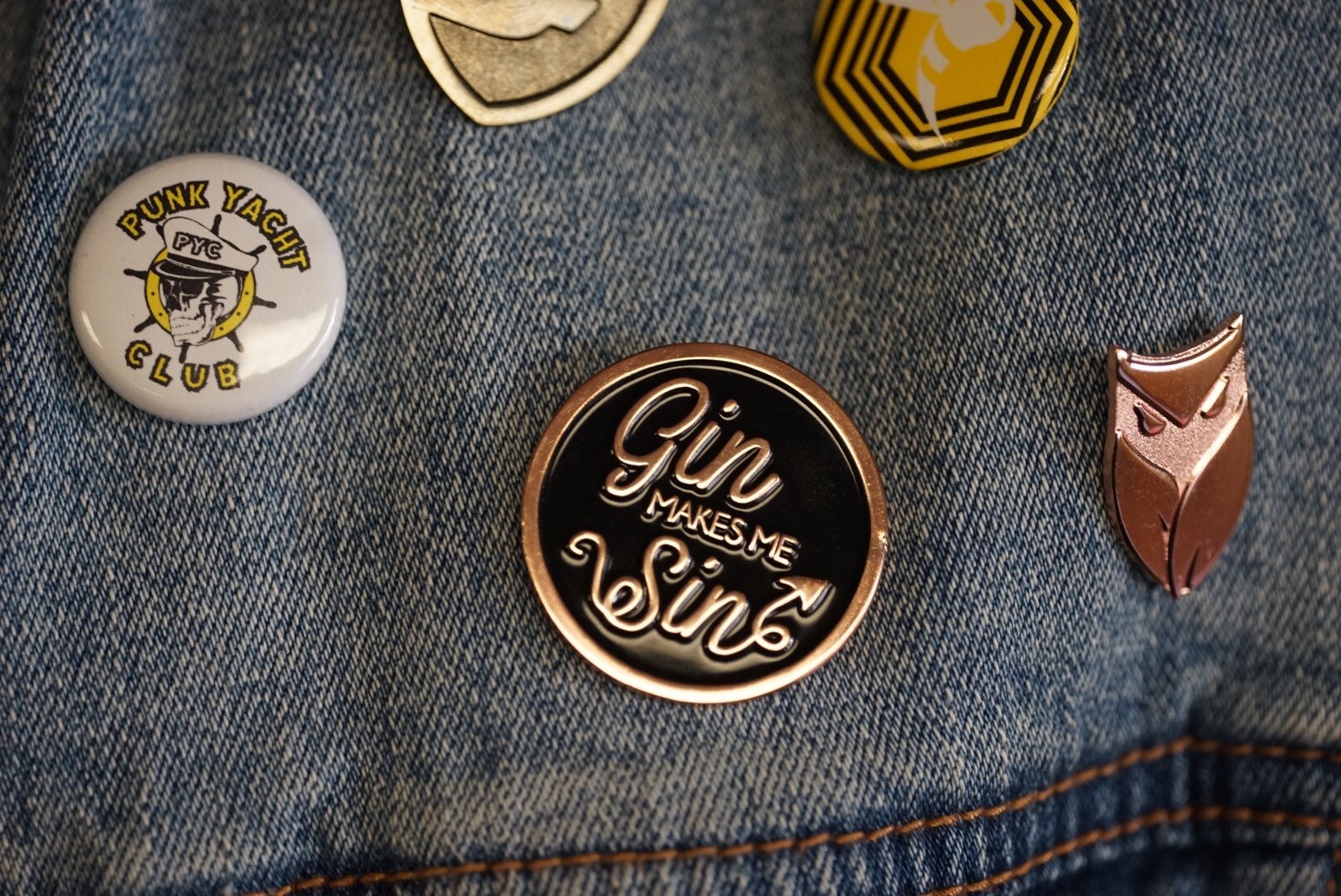 Gin Makes Me Sin Pin - Etsy