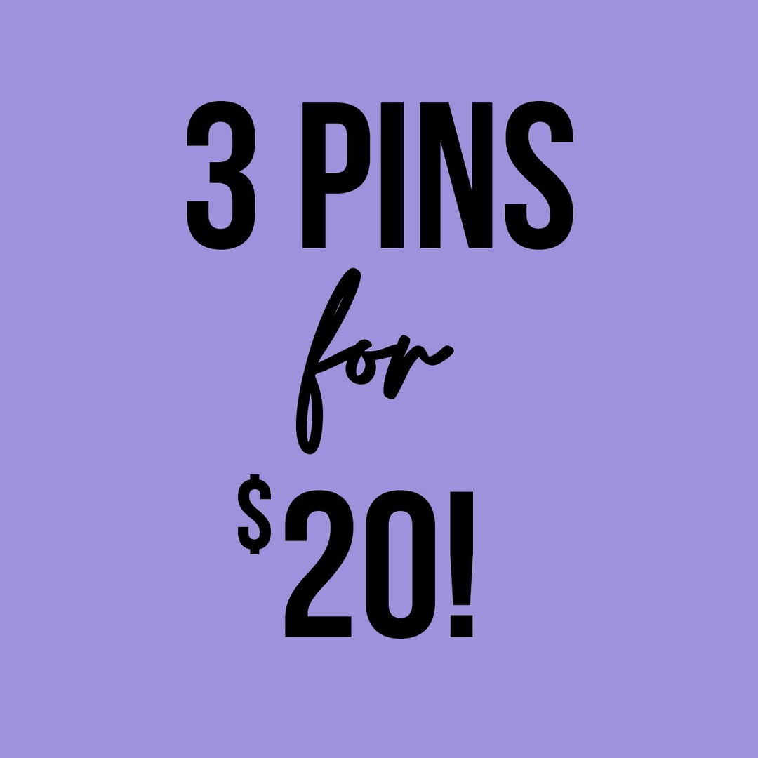 Pin Deal 3 Pins for 20 - Etsy