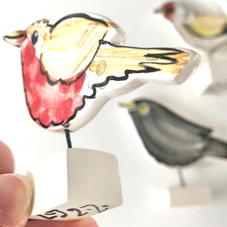 Robin Pottery Ornament - Etsy