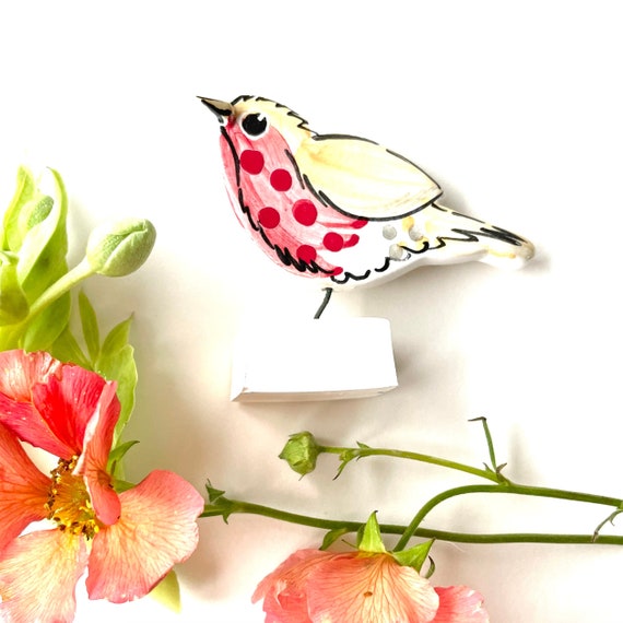 Robin Pottery Ornament - Etsy UK