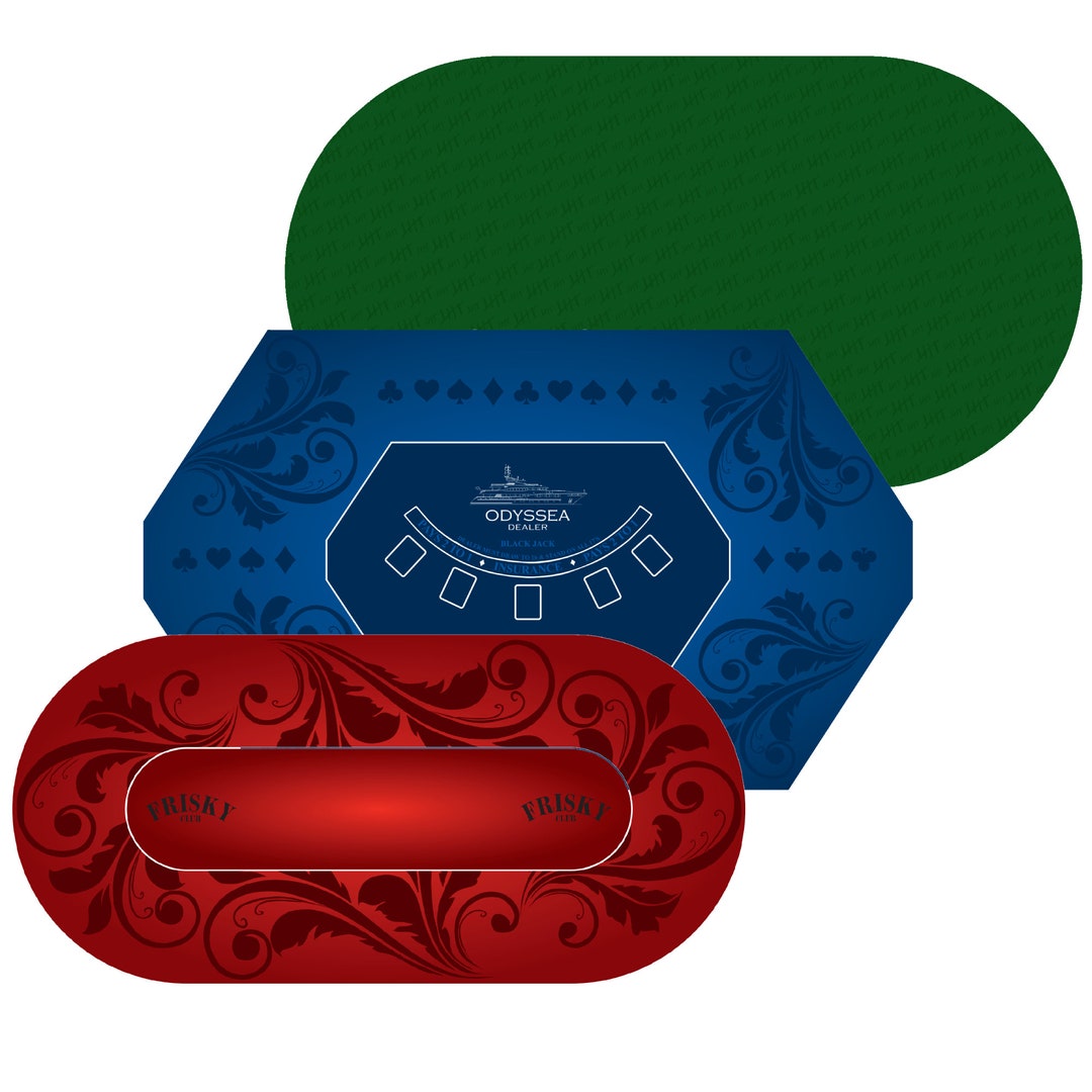 Custom Design Poker Mat Anti-slip Rubber Botton, Foldable, Durable ...