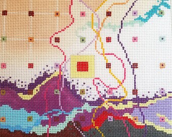 Abstract needlepoint | Etsy