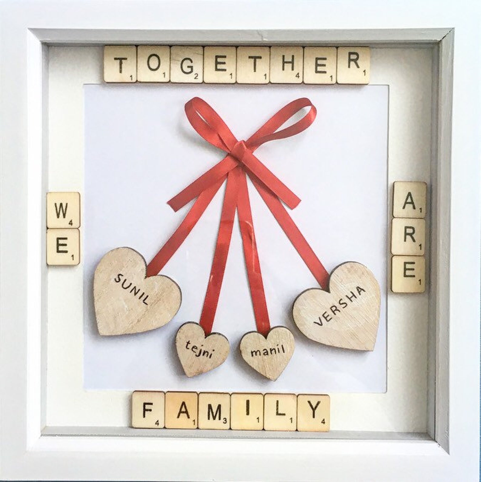 Together We Are Family Name Frame - Etsy