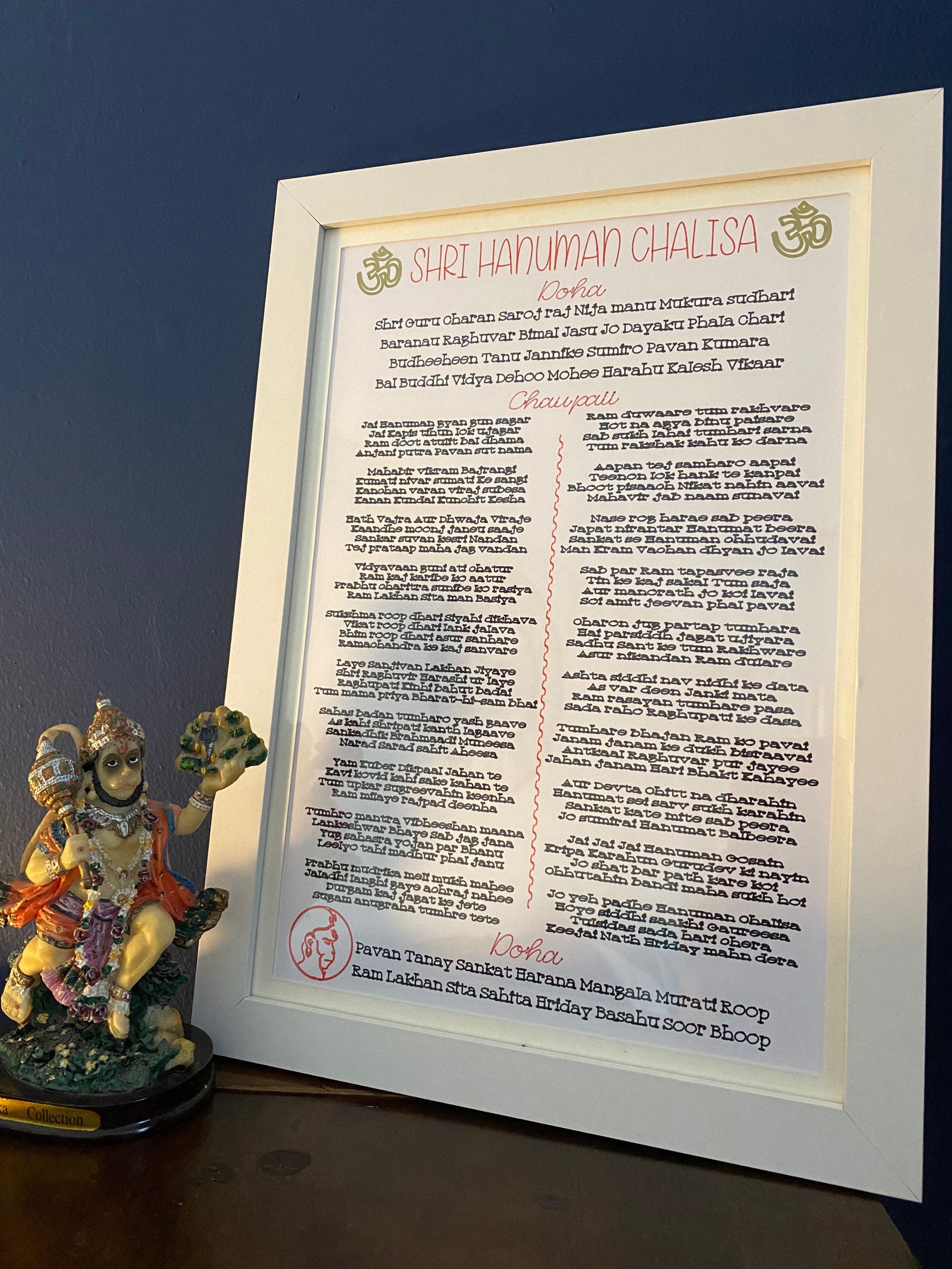 Hanuman Chalisa Hanuman Prayer Written Hanuman Chalisa Tulsidas Hymn ...