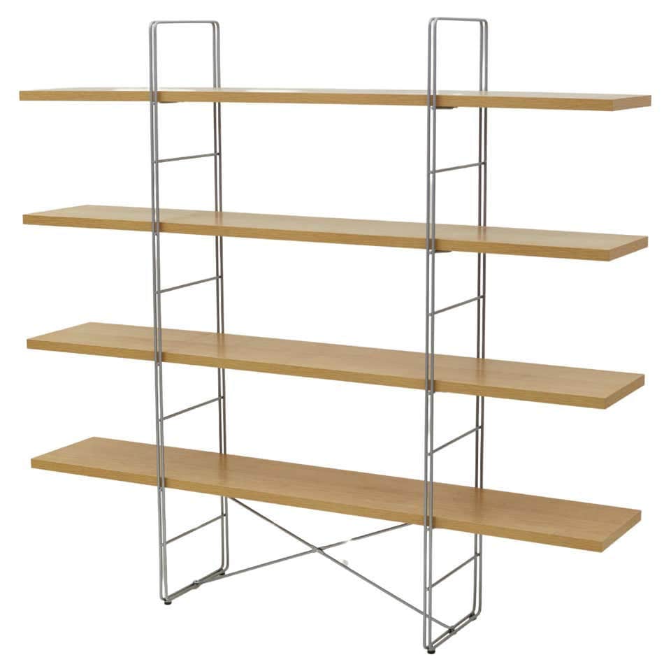 Ikea metal and wood bookshelf store