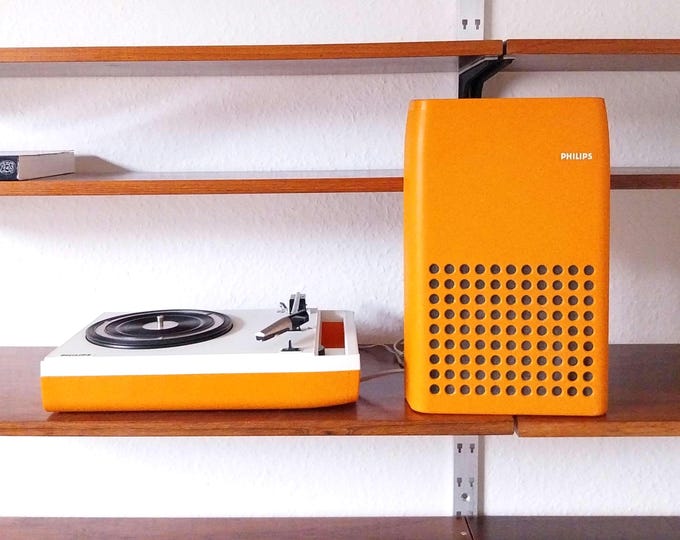 Philips Recordplayer With Speakers Space Age Record Player Portable ...
