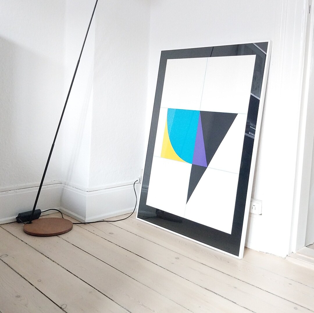 Cubist Art Print, Mid Century Cubism Lithograph Original, Geometric Art ...