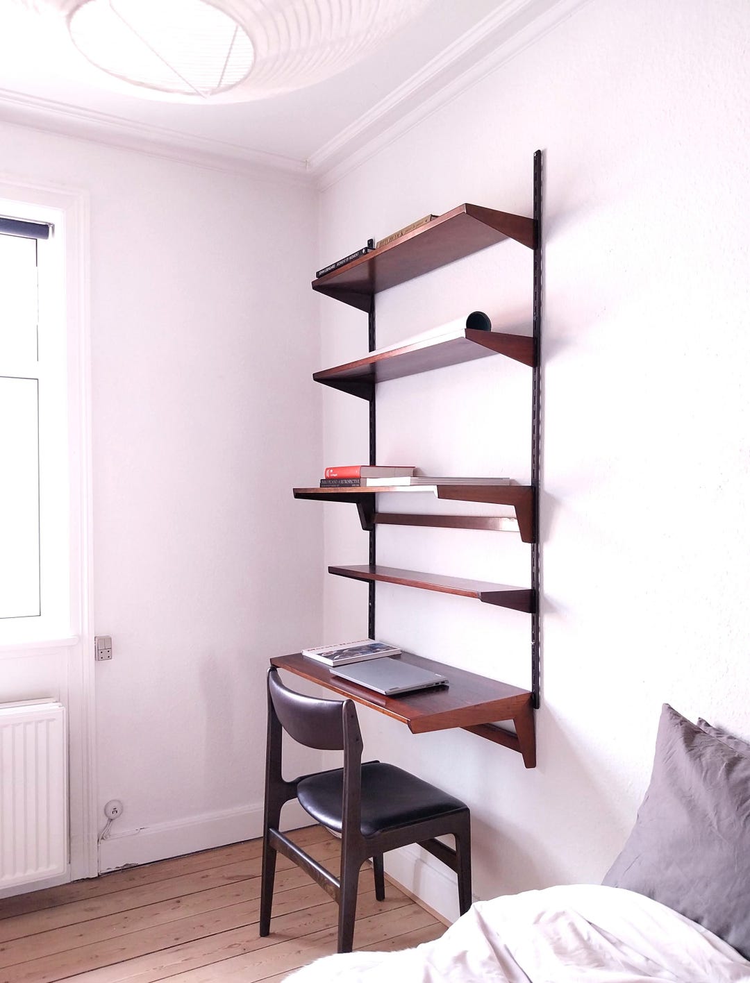 Mid Century Wall Unit Modular Shelving Unit With Desk Vintage Teak ...