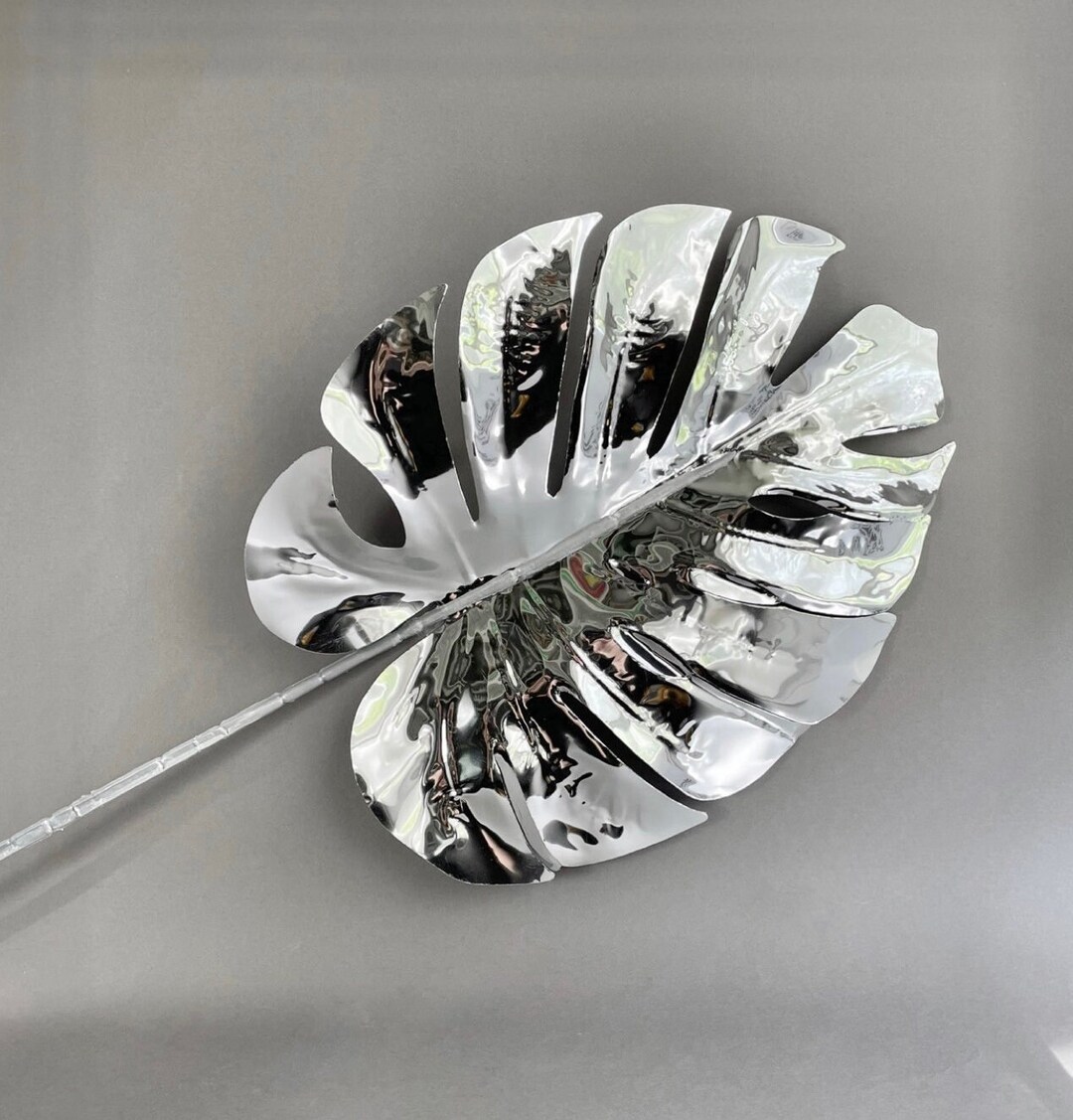 Philodendron Leaf Monstera Window Leaf Philo Leaf Artificial Silver - Etsy