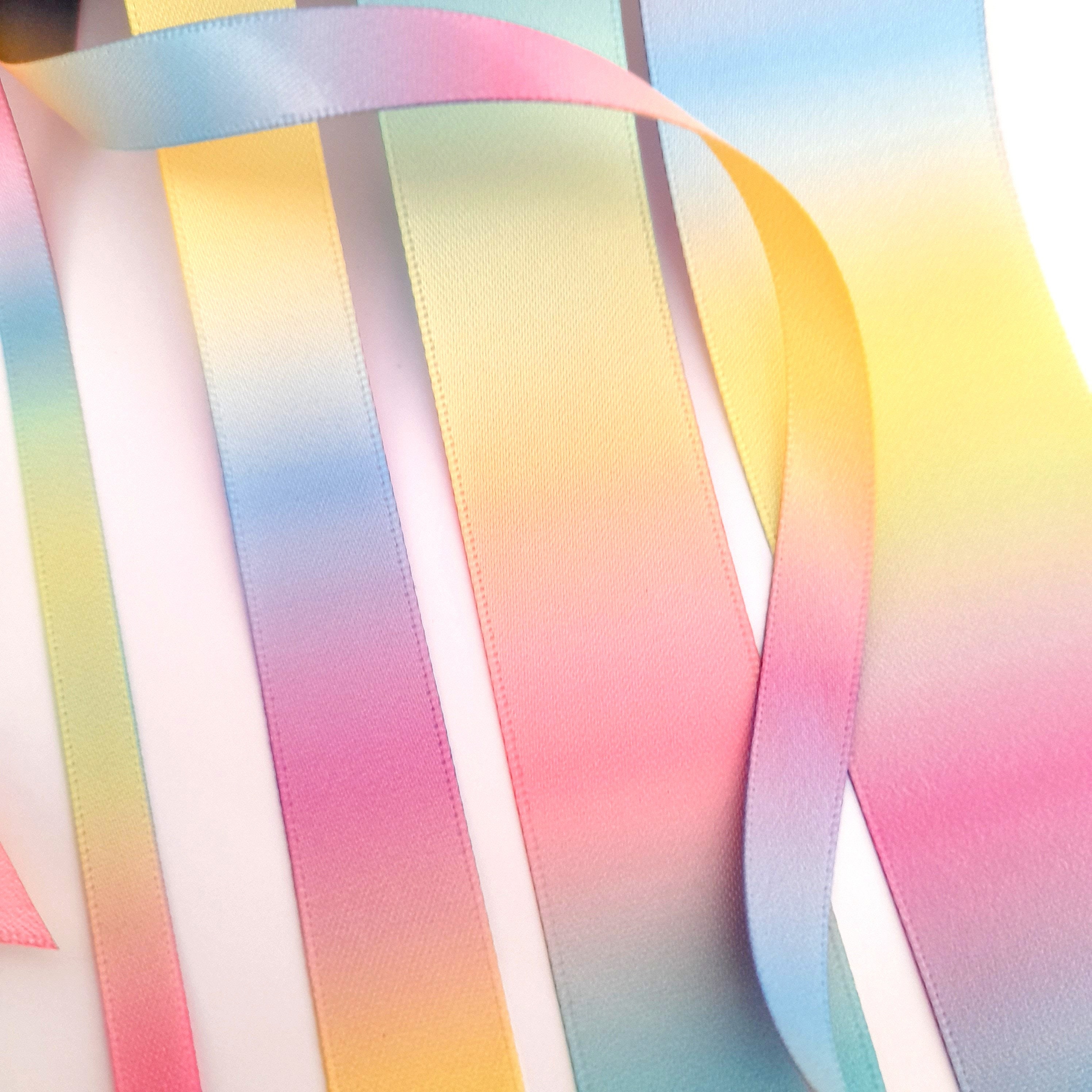 Italian Options Pastel Rainbow Satin Ribbon 6 10 16 25 - Etsy