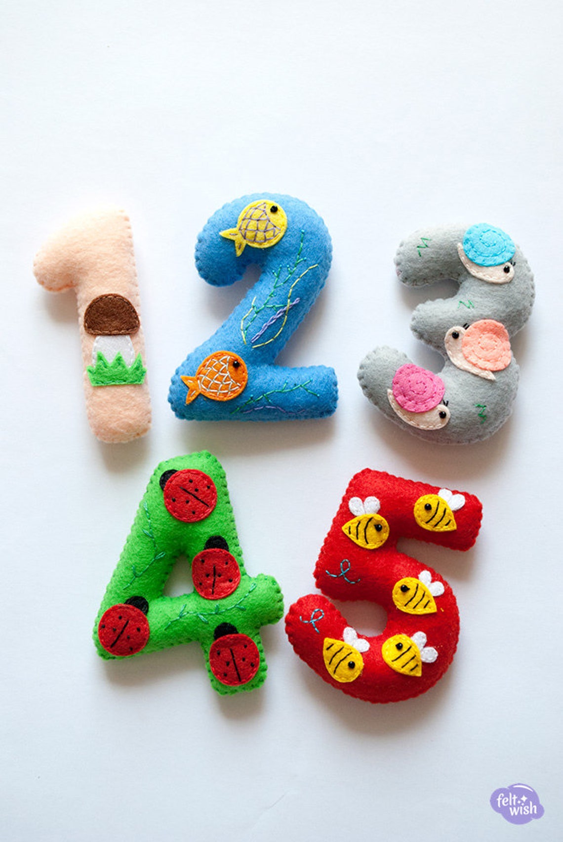 Felt Numbers / Handmade Numbers / Numbers of Felt / ABC for Kids ...