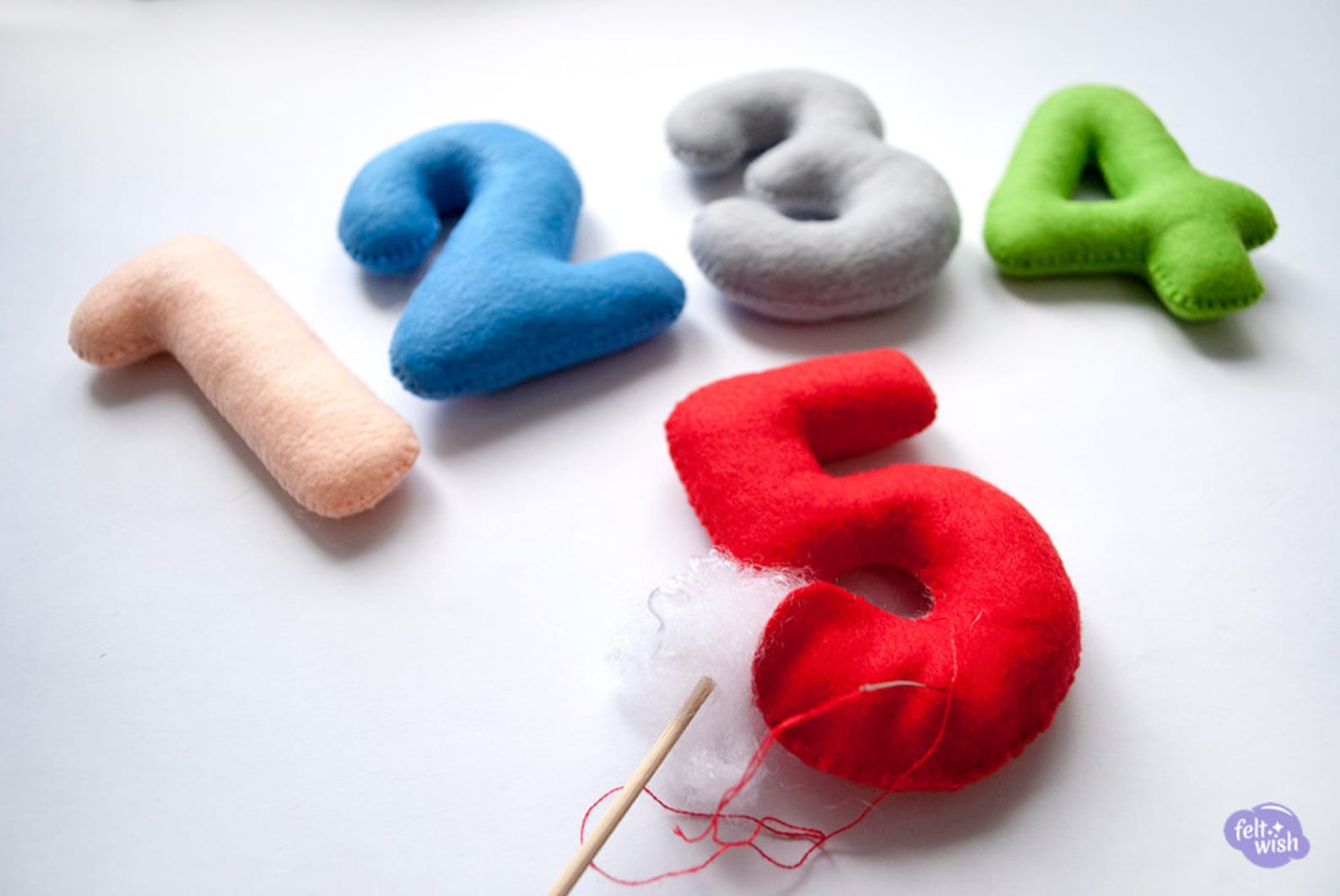 Felt Numbers Set, Montessori Counting Toy, Handmade Educational Toy for ...