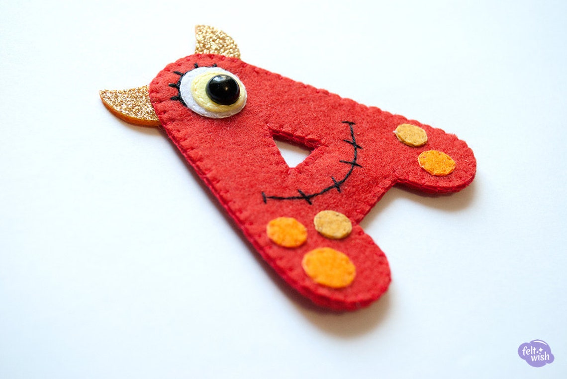 Monster Alphabet / Felt Alphabet / Felt Letters ABC / Letters - Etsy