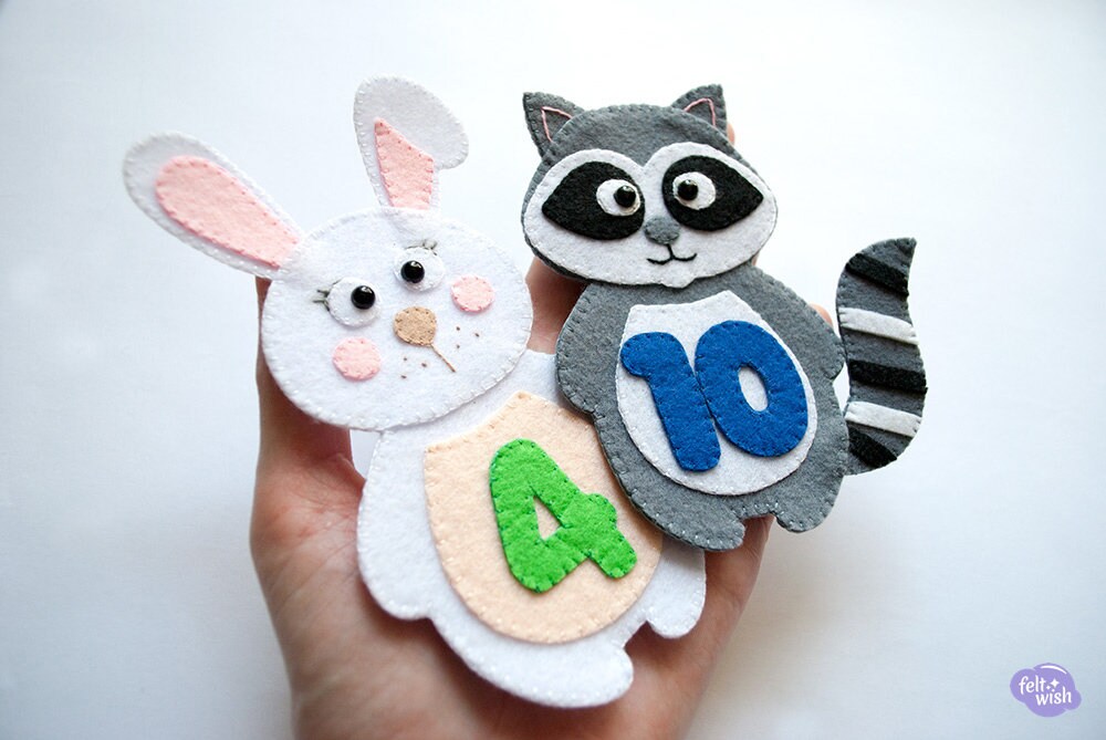 Felt Numbers / Animal Numbers / Animals / Pets / Numbers of - Etsy