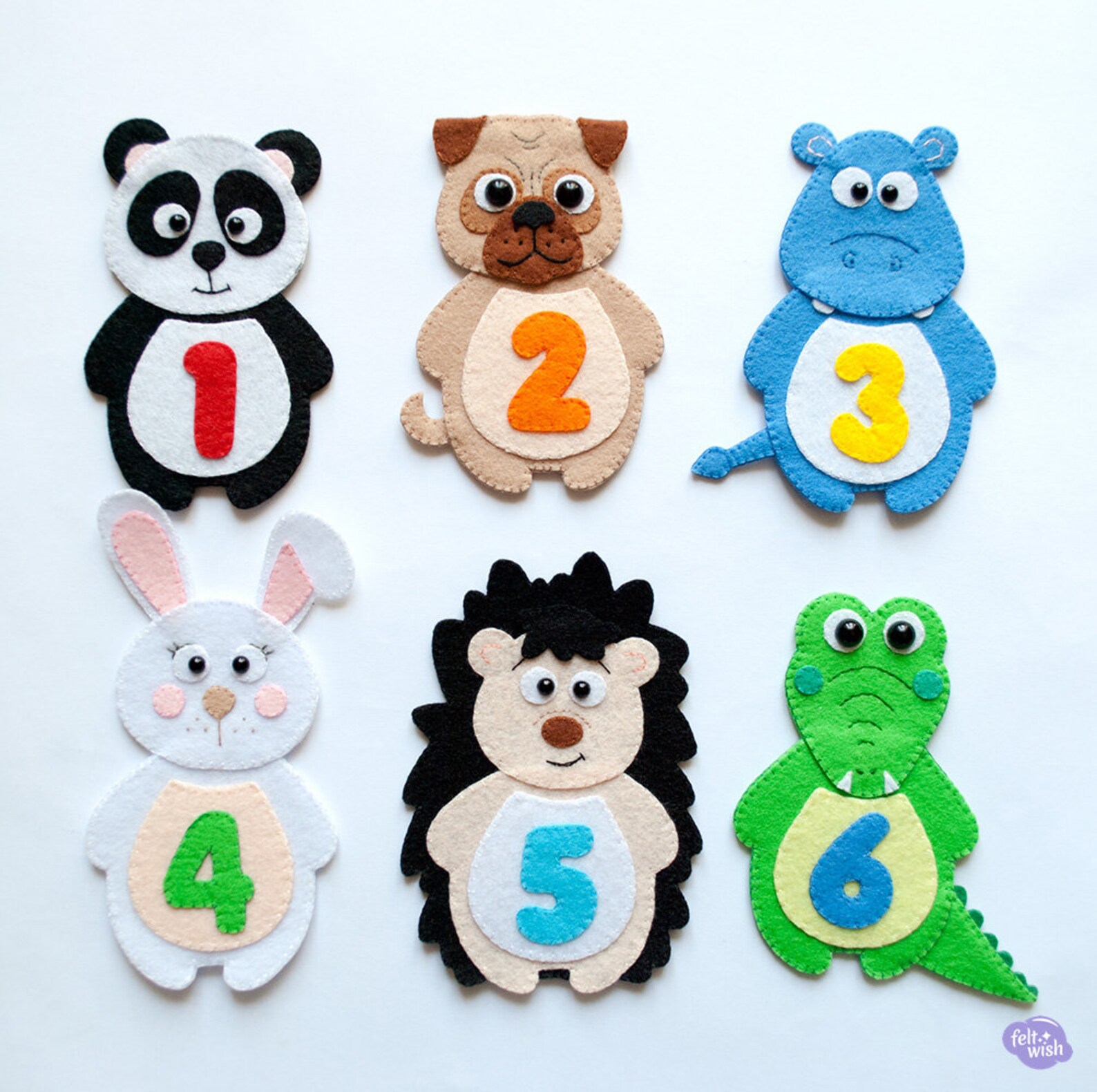 Felt Numbers / Animal Numbers / Animals / Pets / Numbers of - Etsy
