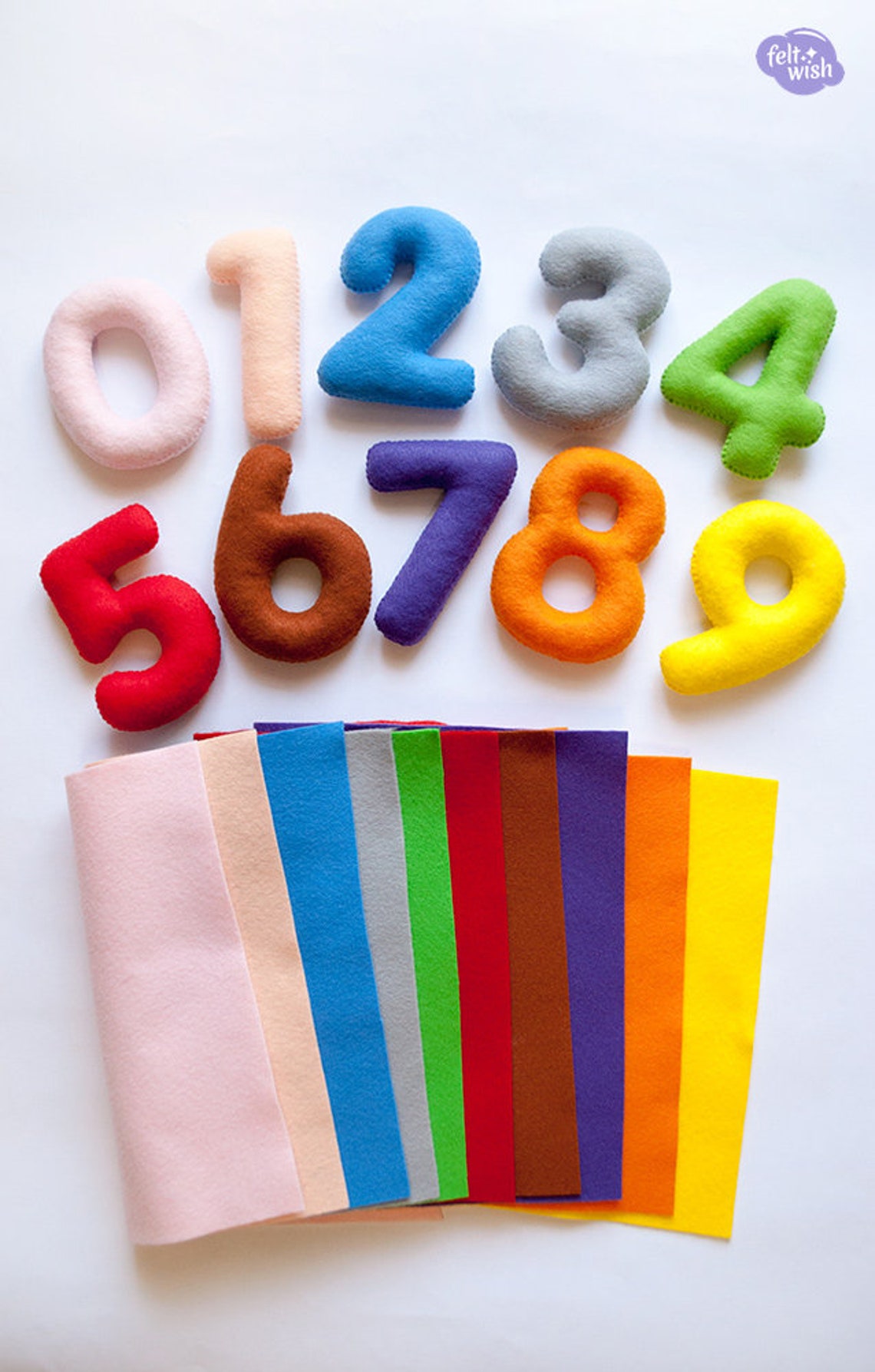 Felt Numbers / Handmade Numbers / Numbers of Felt / ABC for - Etsy