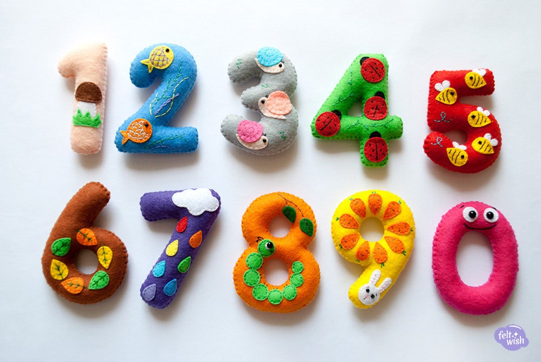 Felt Numbers / Handmade Numbers / Numbers of Felt / ABC for Kids ...