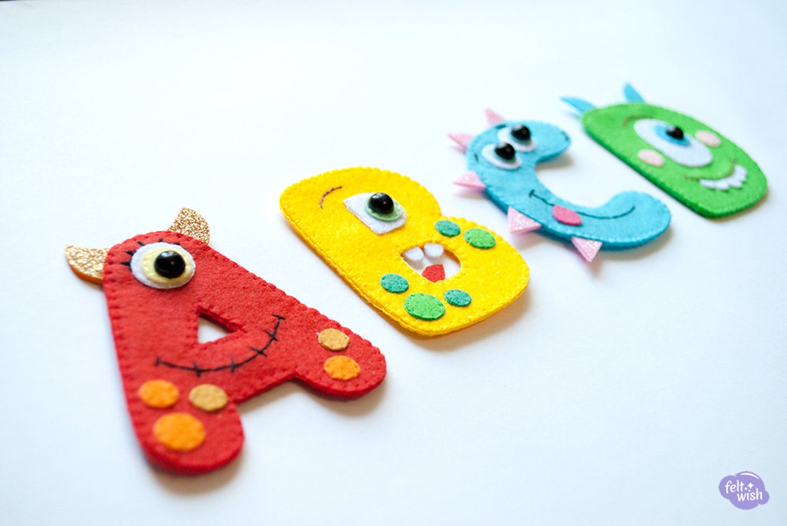 Monster Alphabet / Felt Alphabet / Felt Letters ABC / Letters - Etsy