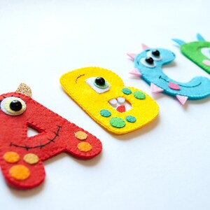 Monster Alphabet / Felt Alphabet / Felt Letters ABC / Letters Monsters ...