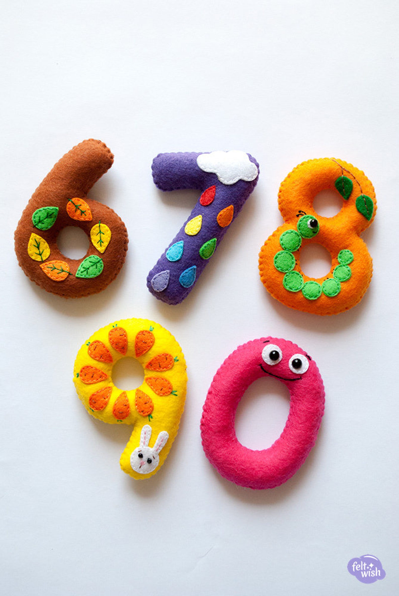 Felt Numbers / Handmade Numbers / Numbers of Felt / ABC for Kids ...