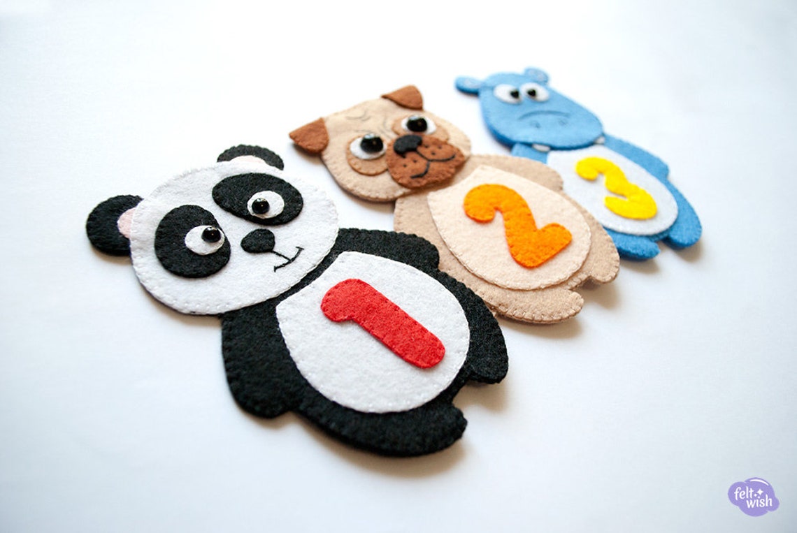 Felt Numbers / Animal Numbers / Animals / Pets / Numbers of - Etsy