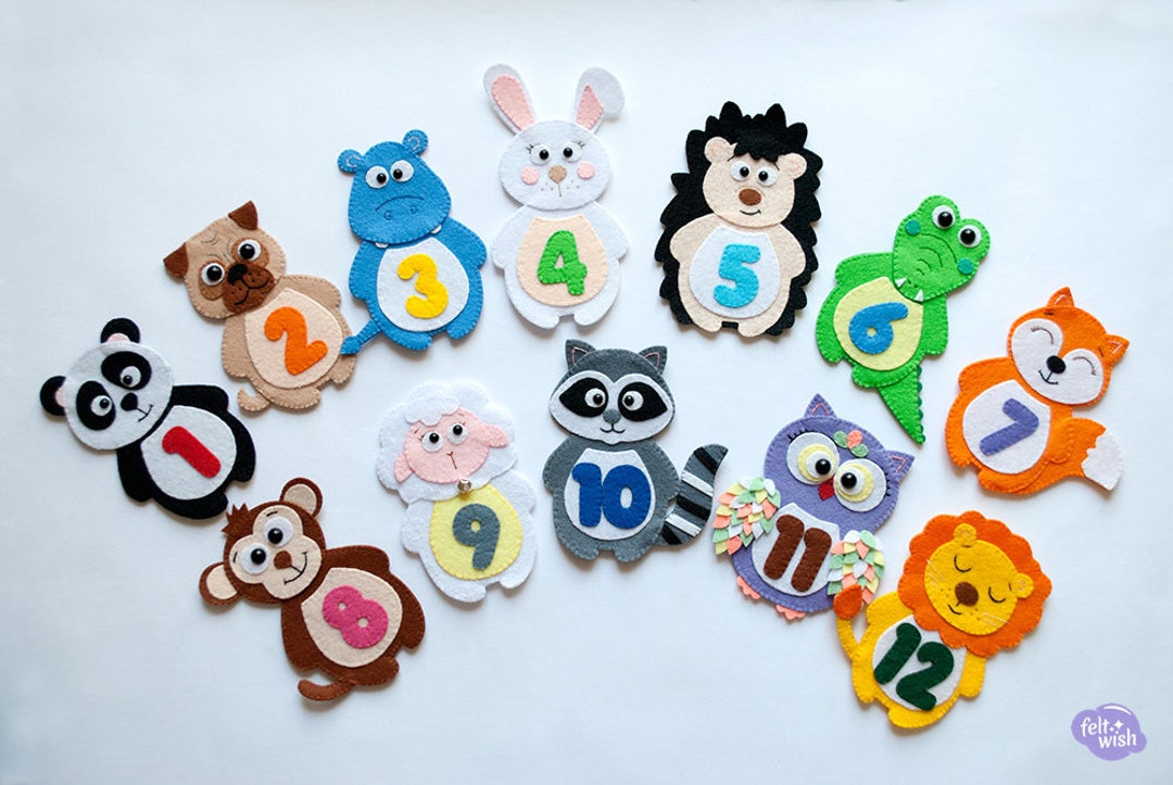 Felt Numbers / Animal Numbers / Animals / Pets / Numbers of Felt / ABC ...