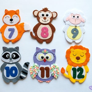 Felt Numbers / Animal Numbers / Animals / Pets / Numbers of Felt / ABC ...