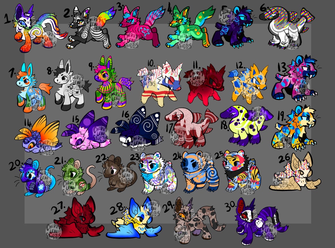 Furry Fursona Character Adopts OC Adopt Furry Fandom Designs - Etsy