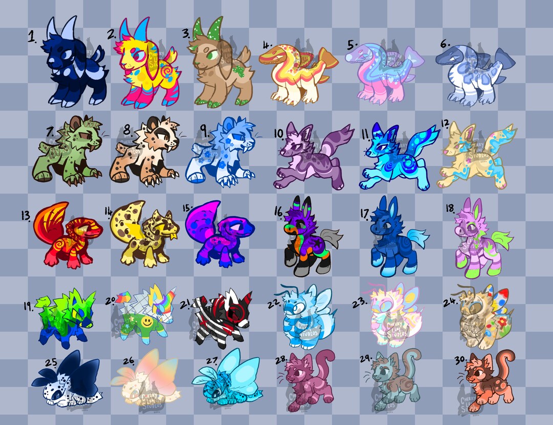 Furry Fursona Character Adopts OC Adopt Furry Fandom Designs - Etsy