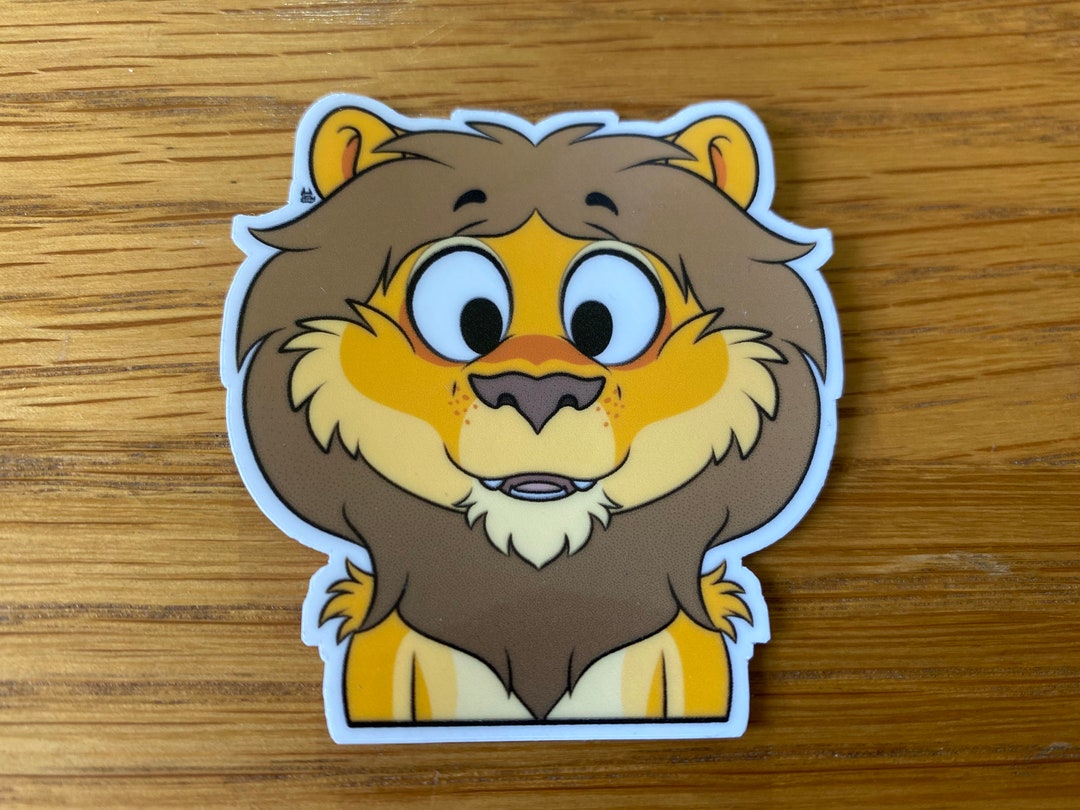 Lion Sticker 5.8cm Indoor Furry Big Cat Feline Anthro Sticker READ ...