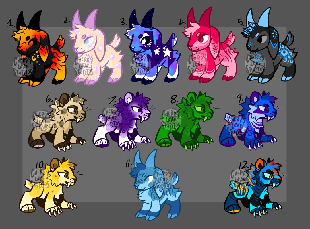 Digital Adopt Furry Art Fursona Character Adopts Design - Etsy