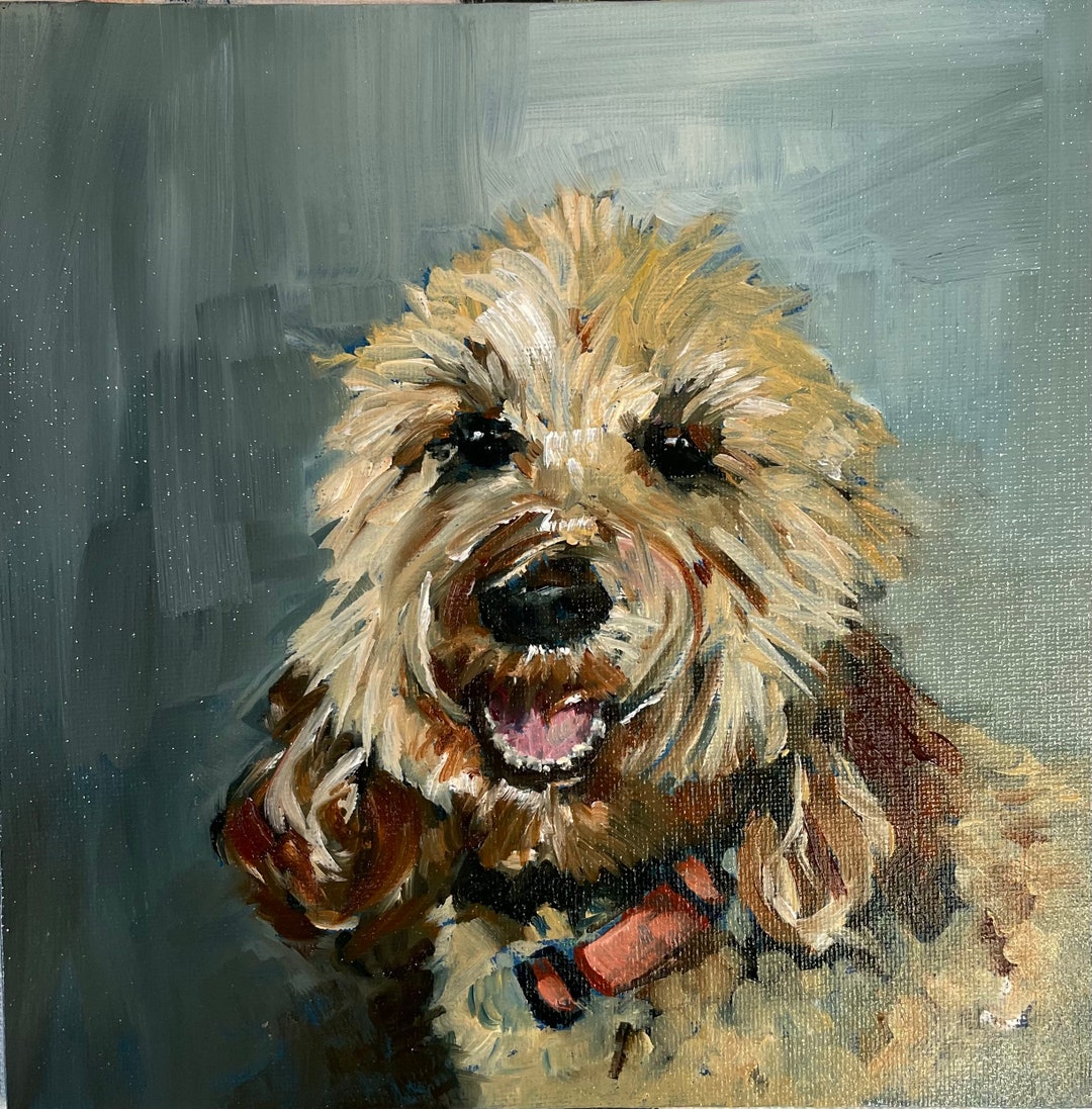 Pet Portrait, Oil on Canvas Custom, Hand Painted, Personalised Pet ...