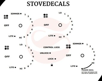 Ge Stove Decals - Etsy