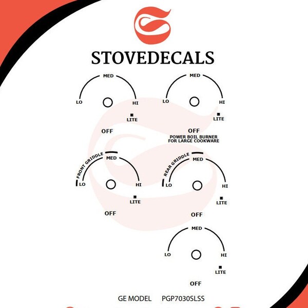 Ge Profile Stove Decals - Etsy