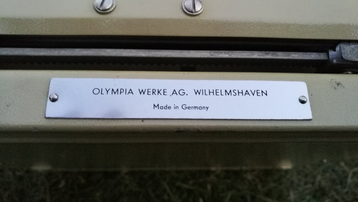 Writing Machine Olympia / German Typewriter Olympia / Home - Etsy