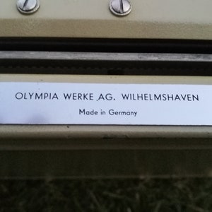 Writing Machine Olympia / German Typewriter Olympia / Home Decor ...