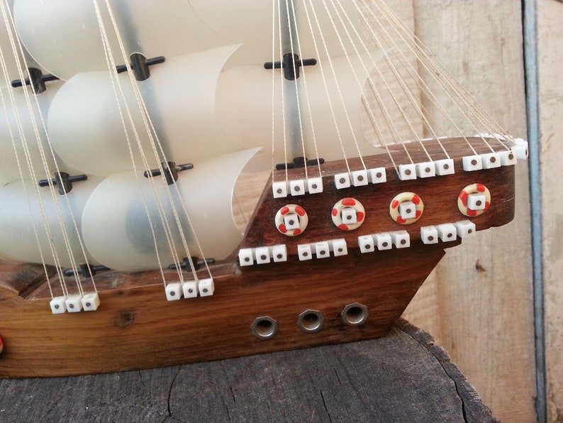 Vintage Night Lamp / Wooden Ship Model Lamp / Home Decoration/night ...