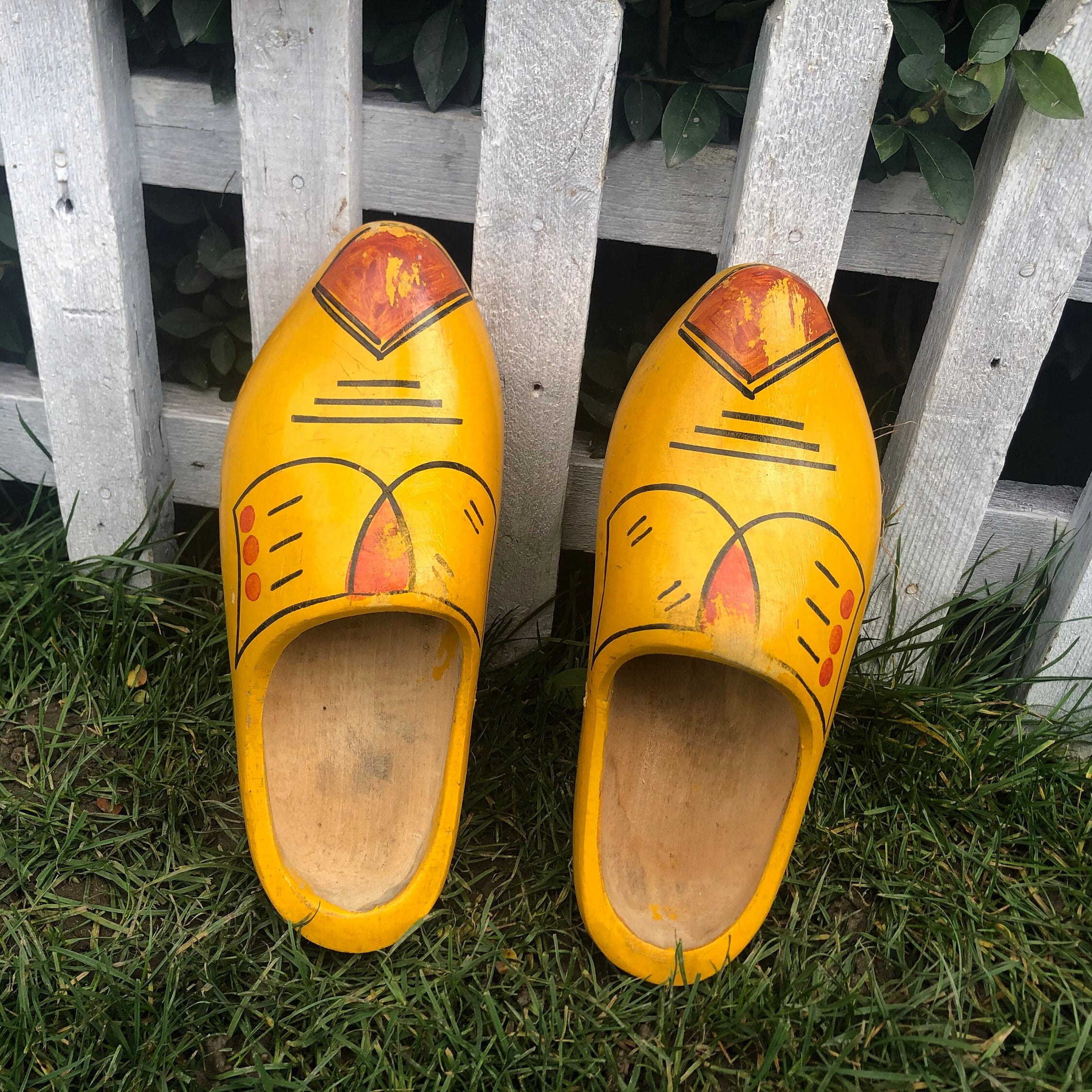 Vintage Scandinavian Wooden Clogs / Vintage Shoes / Hand Carved Shoes ...