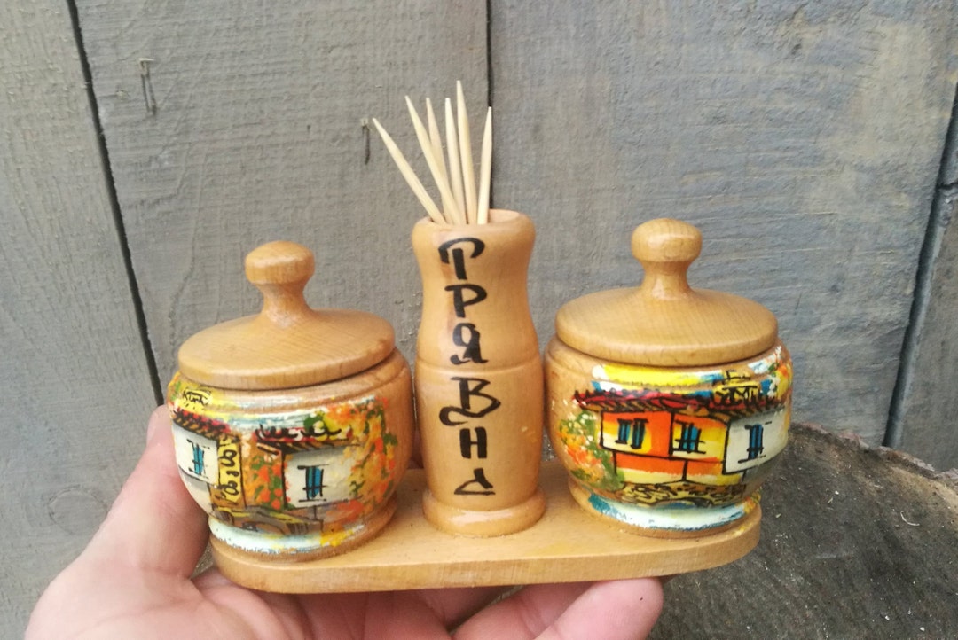 Wooden Salt Box / Wooden Salt / Vintage Wooden Spice Jar / Old Salt Box ...