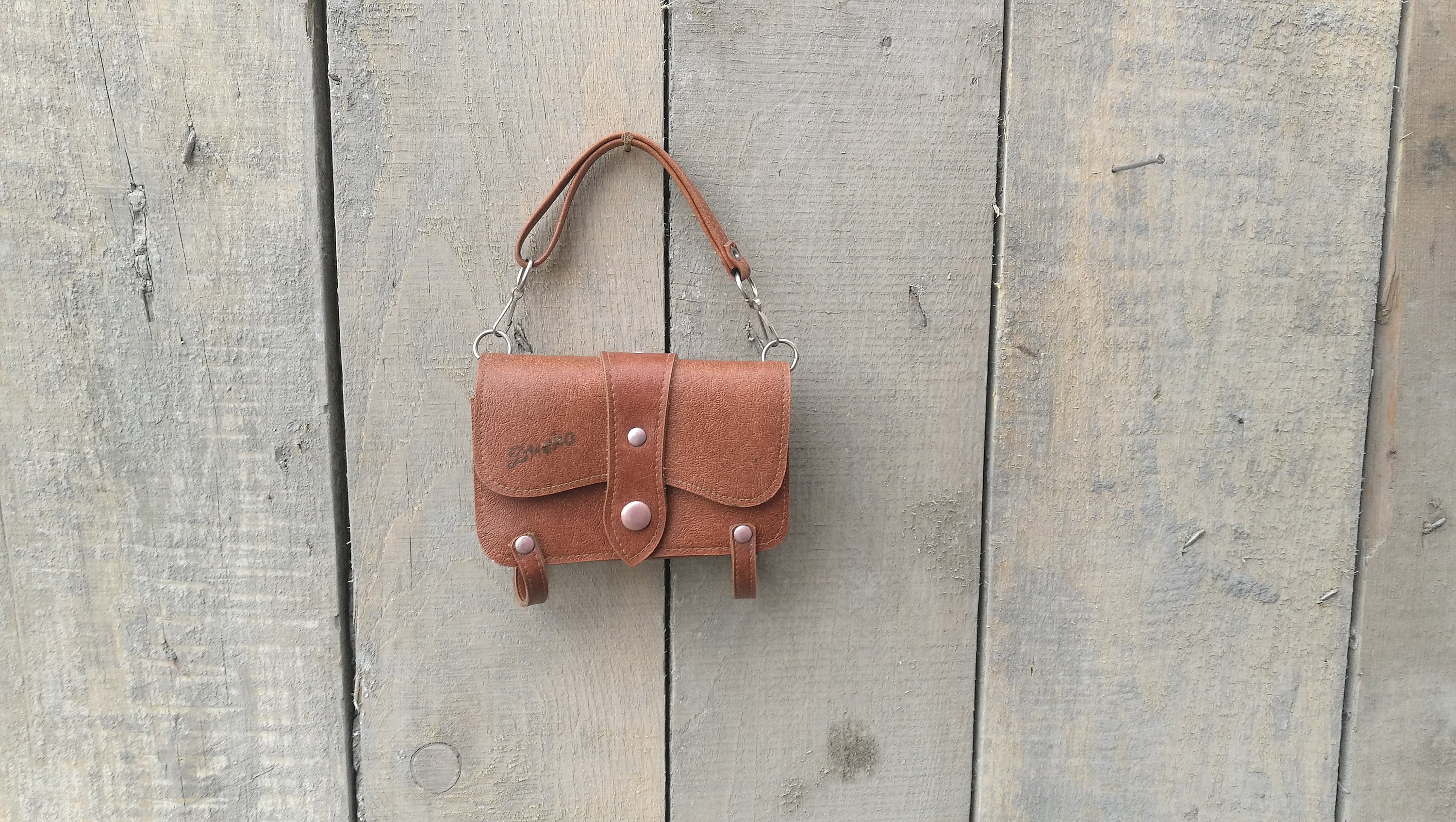 Brown Leatherette Bag /leatheretter Bag /shoulder Bag /handmade ...