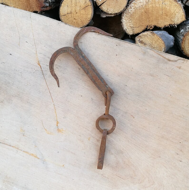 Hand Forged Hook / Iron Hook / Antique Hook / Wrought Iron - Etsy