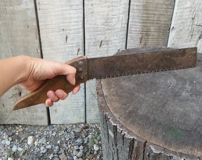 VTG Hand Trio / Beautiful Wooden Handle / Iron Saw / Primitive Garden ...