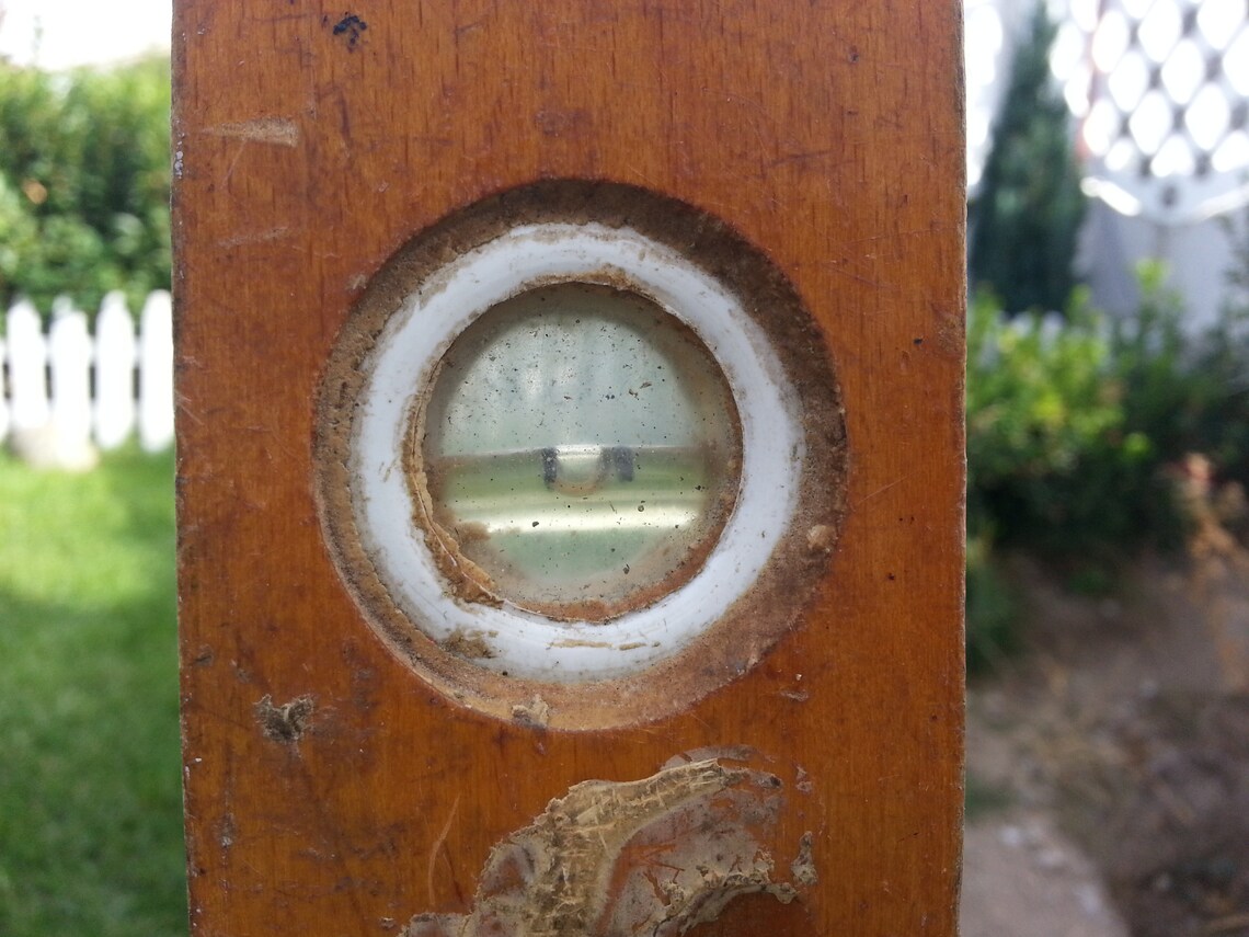 Vintage Wooden level / Antique Tool /Primitive Wooden Level | Etsy