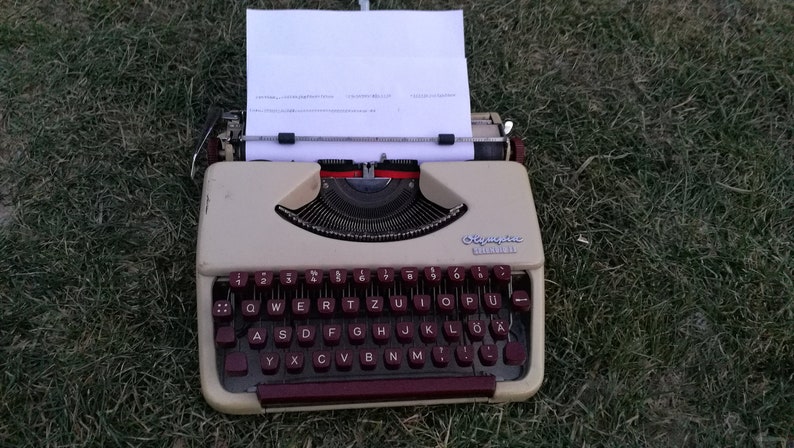 Writing Machine Olympia / German Typewriter Olympia / Home Decor ...