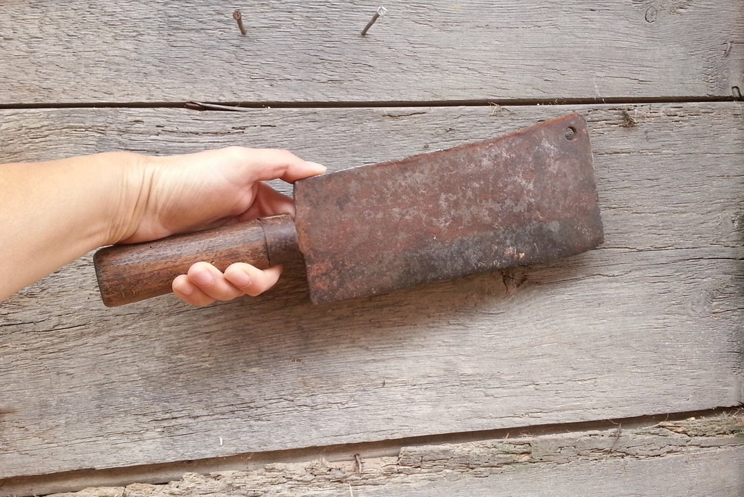 Vintage Cleaver / Meat Cleaver / Meat Knife / Big Knife / Antique Meat ...