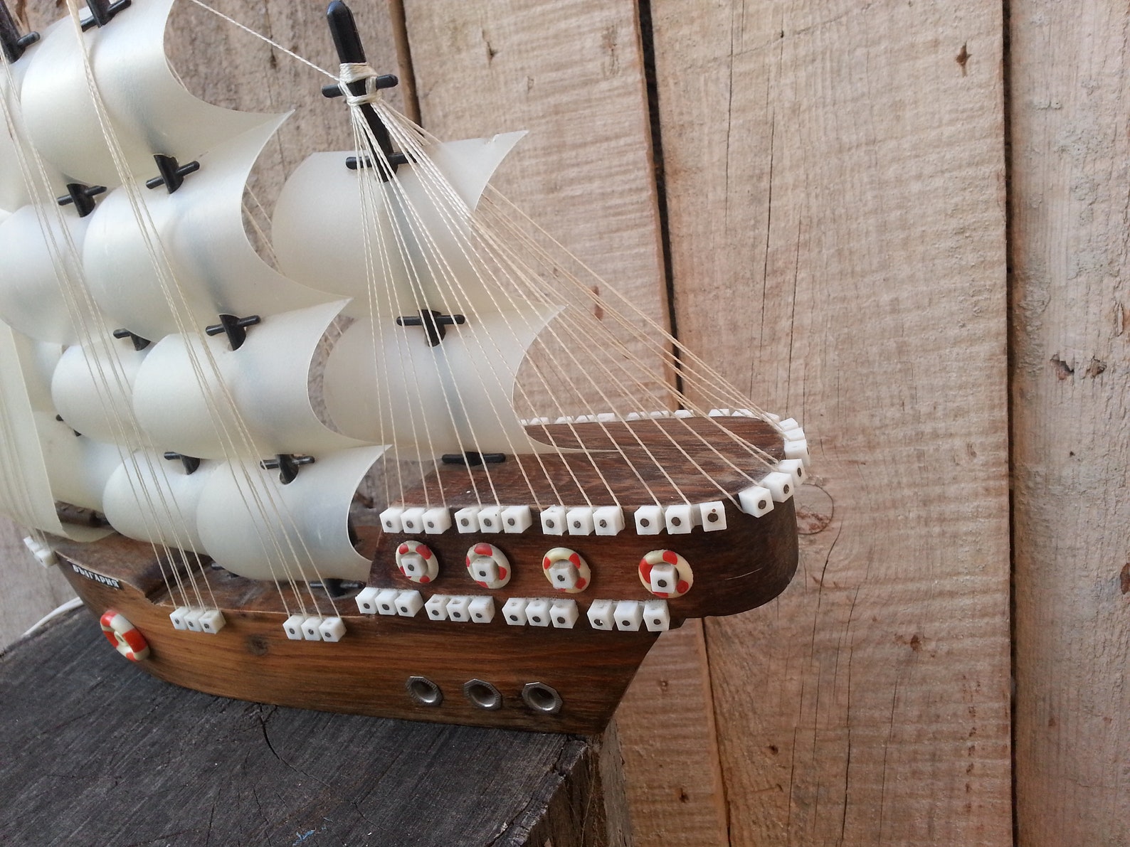 Vintage Night Lamp / Wooden Ship Model Lamp / Home Decoration/night ...