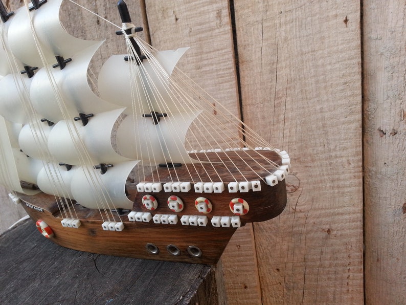 Vintage Night Lamp / Wooden Ship Model Lamp / Home Decoration/night ...