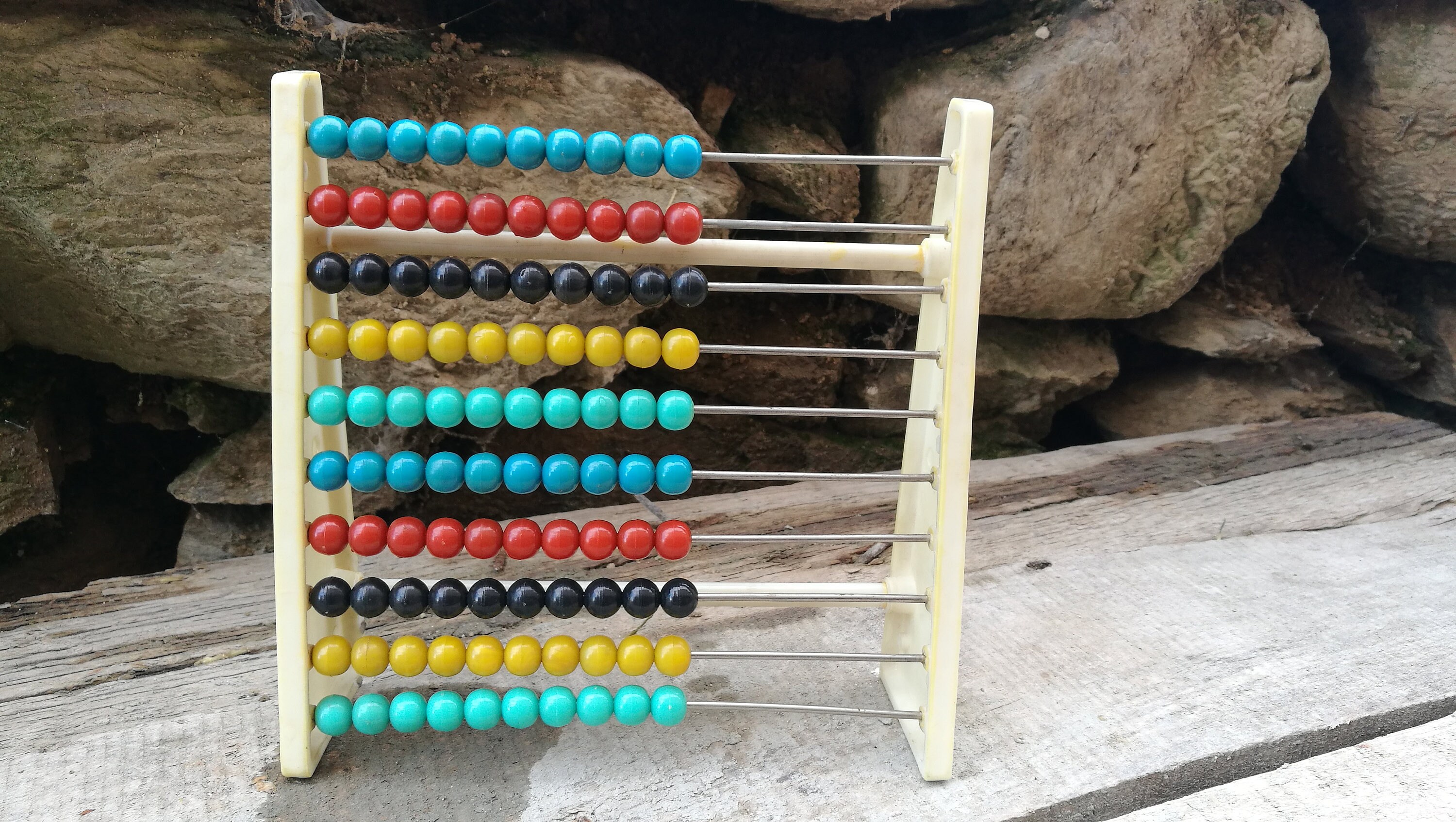 Vintage Plastic Abacus / Vintage Calculator / Vintage Abacus / Plastic ...